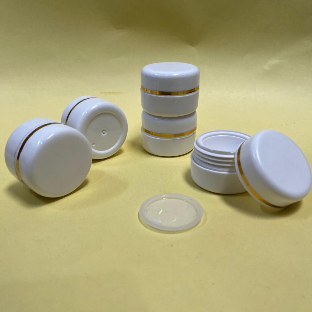 Jual (isi 25pcs) Pot Cream 12,5gram warna putih Gading/pot tempat cream ...
