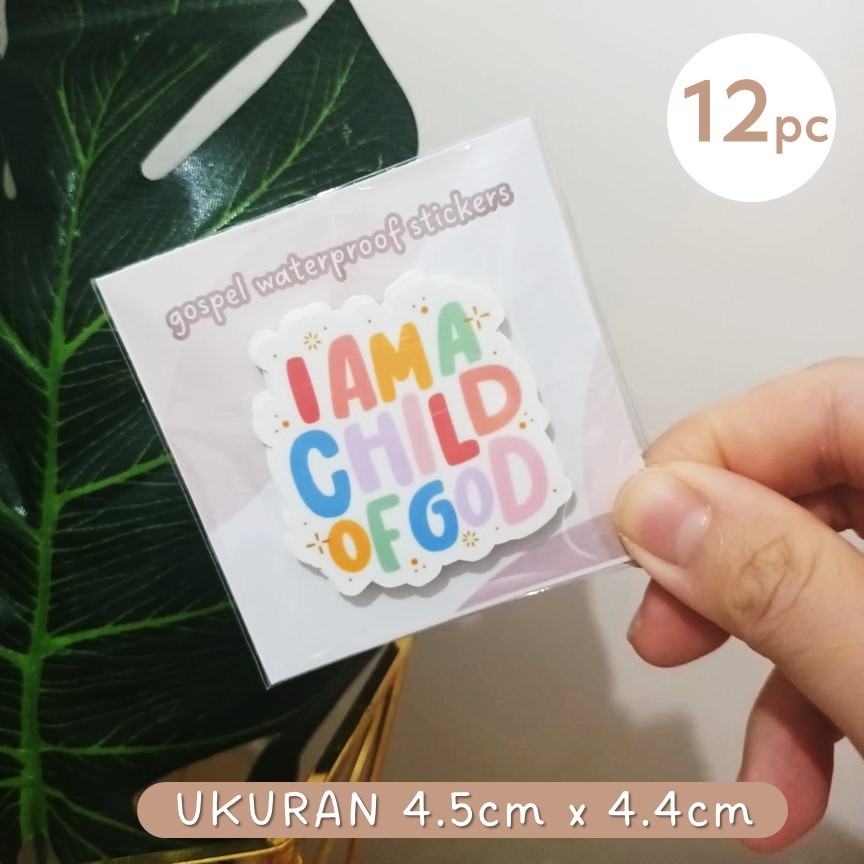 Jual (12pc) child of God anak Tuhan stiker sekolah minggu komsel natal ...