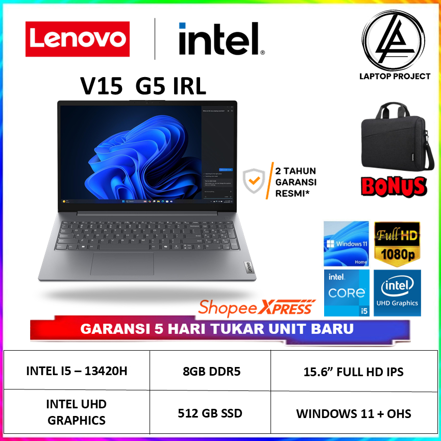 Jual Lenovo V15 G5 IRL Intel Core i5-13420H 8GB DDR5 512GB 15.6 inch ...