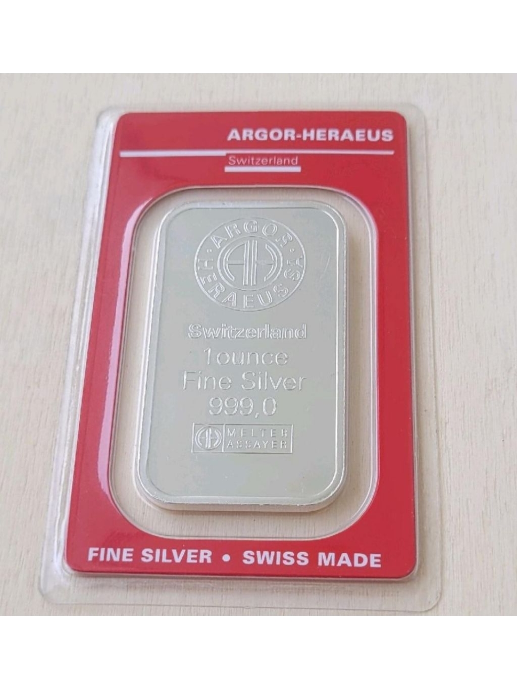 Jual Logam Mulia Perak 1oz Argor Heraeus original Swiss | Shopee Indonesia