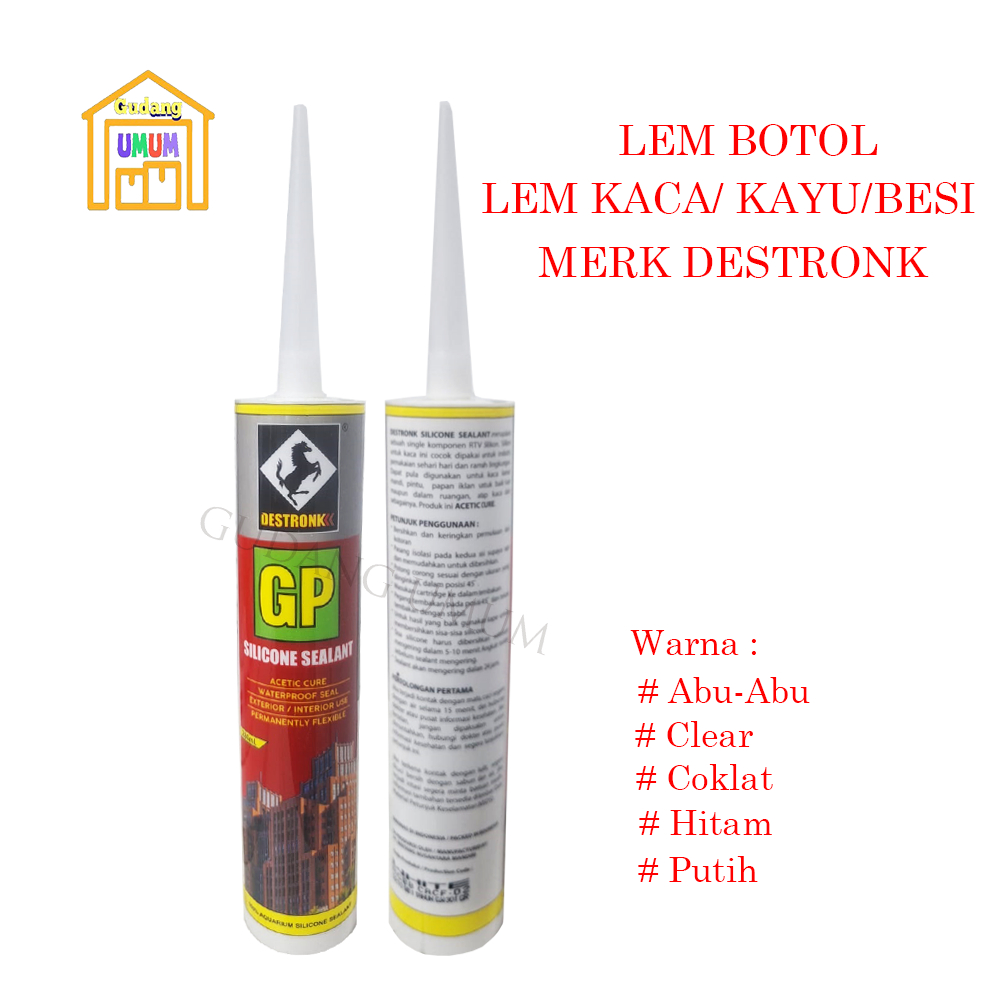 Jual Lem Silikon Sealent Botol Waterproof DESTRONK Seal Lem Sealant ...