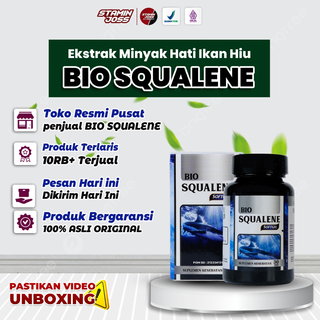 Jual Bio Squalene Softgel 100% Asli Shark Liver Oil Minyak Hati Ikan ...