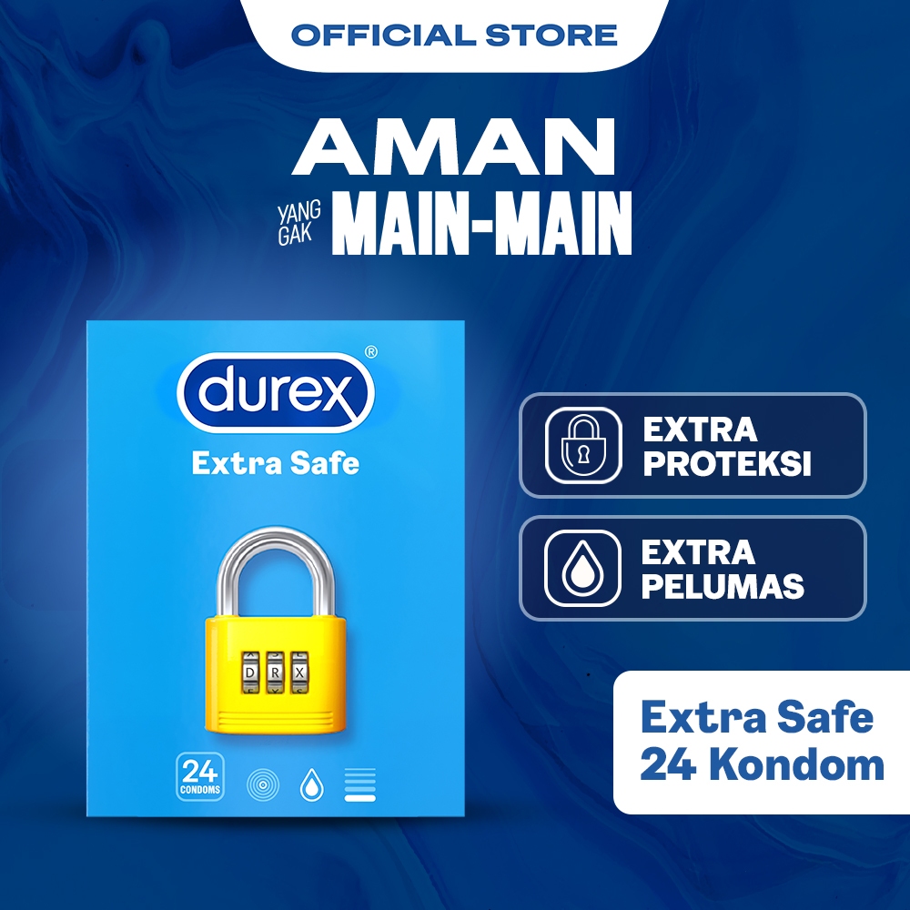 Jual Durex Extra Safe Kondom Tebal Pria Lebih Aman 24s - Condom ...