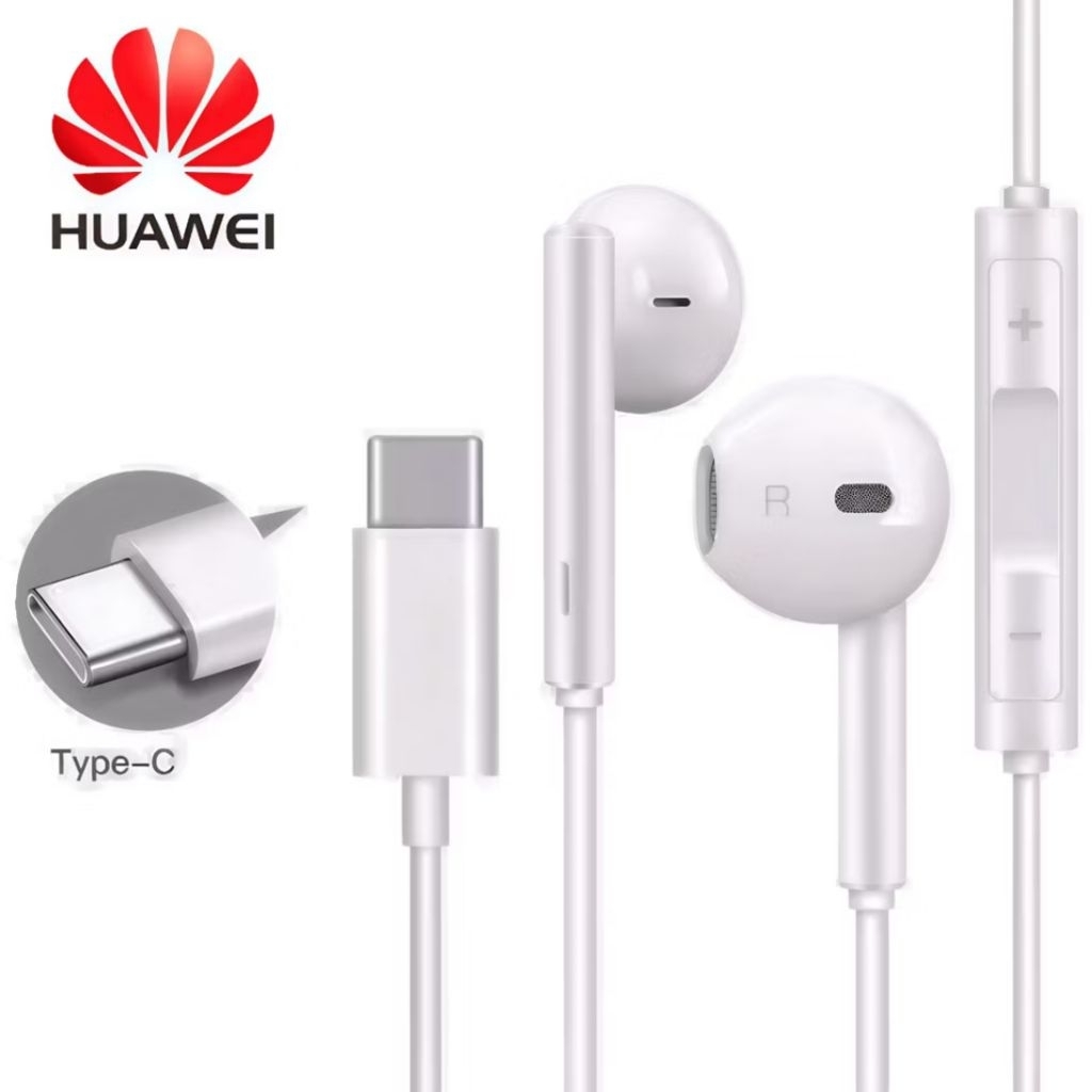 Jual Earphone Huawei Type C Original Headset Kabel Full Bass Nova 5T ...