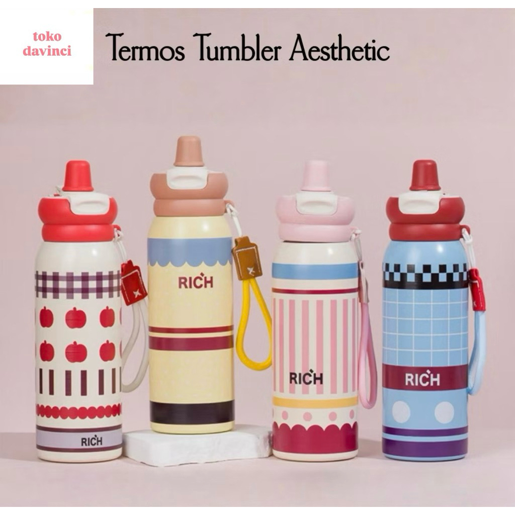 Jual DAVINCI - MA Tumbler Little Joy Tumbler Termos Stainless Steel Rich Motif 620ml Bonus ...