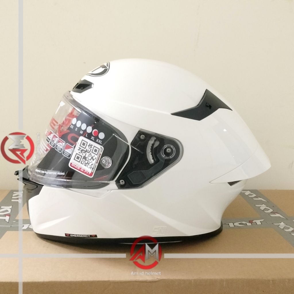 Jual HELM KYT TT REVO SOLID PLAIN WHITE FLAT VISOR CLEAR FULL FACE ...