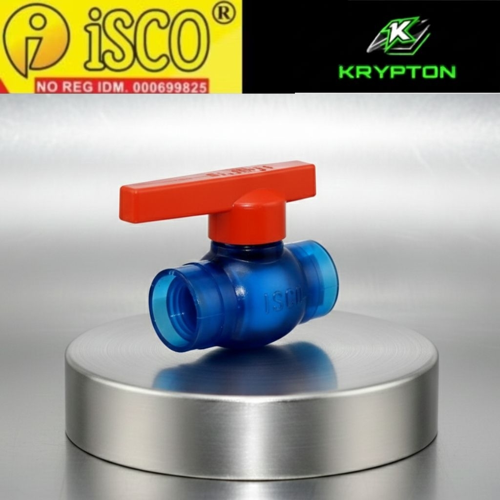 Jual ISCO ballvalve / stop kran pvc transparant 1/2" ( anti pecah ...