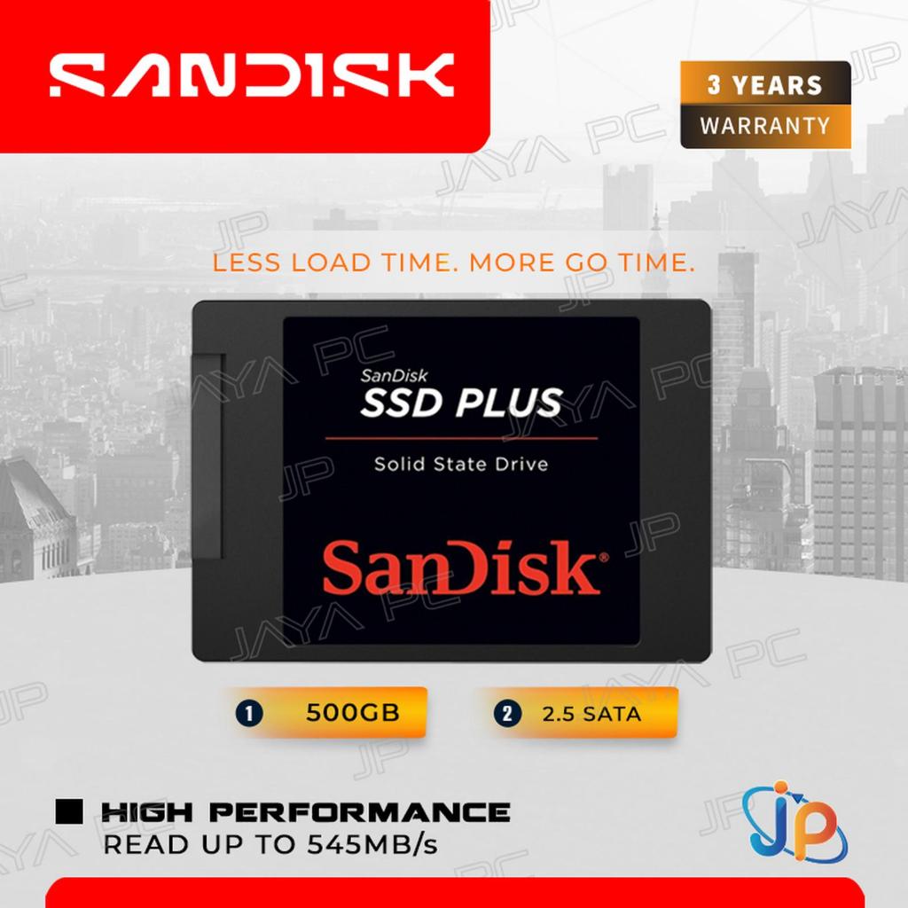 Jual Sandisk SSD Plus 500GB Sata 3 - SSD 500 GB 2.5" | Shopee Indonesia