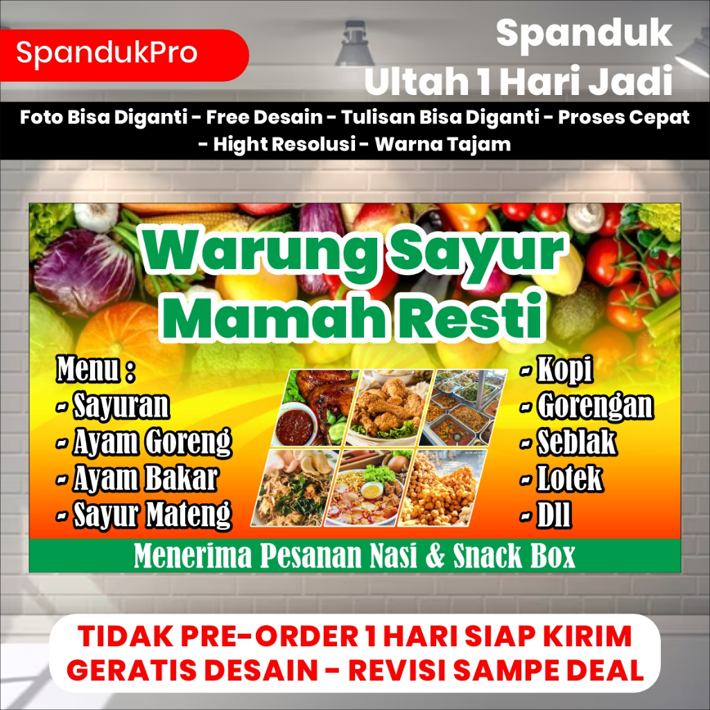 Jual Spanduk Sayuran / Lapak Sayur – Custom Nama Warung & Daftar Produk ...