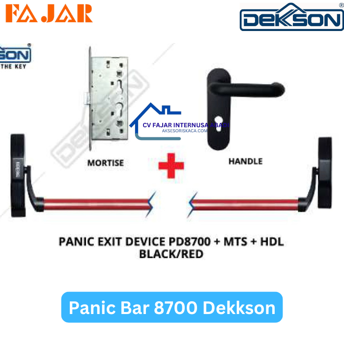 Jual Panic Bar Dekson PD 8700 Dekkson Handle Pintu Darurat 8700 Komplit ...