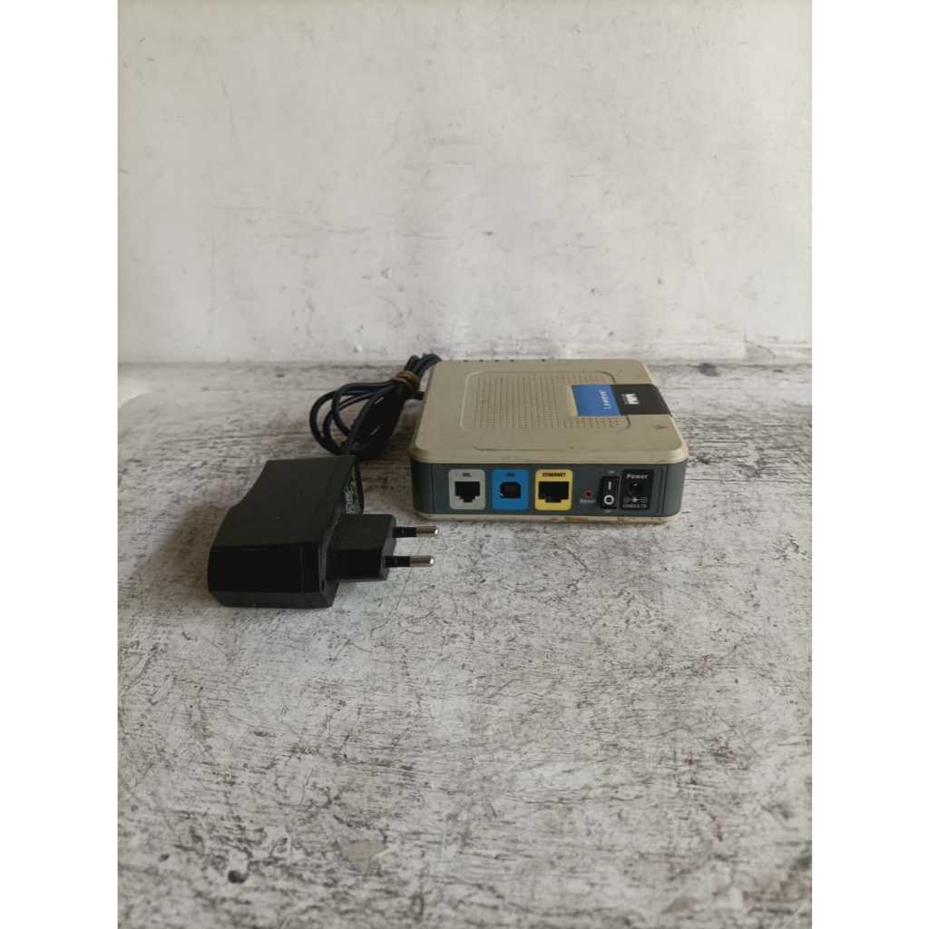 Jual router linksys am3000-annex a adsl modem plus adaptor siap pakai ...