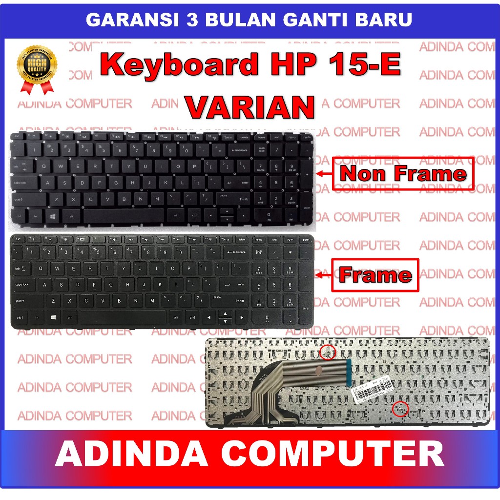 Jual Keyboard Hp Pavilion 15-E 250 G2 250 G3 255 G2 255 G3 | Shopee ...