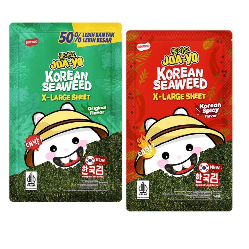 Jual Joa-Yo Korean seaweed X-Large (1box isi 12) | Shopee Indonesia