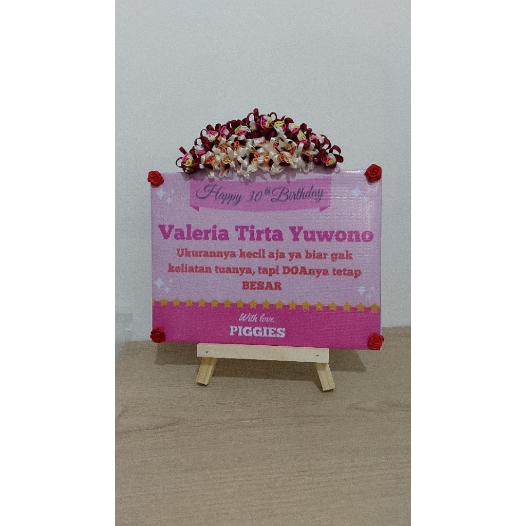 Jual DECO ART - Papan Bunga Kertas Custom Ucapan Selamat Wedding ...