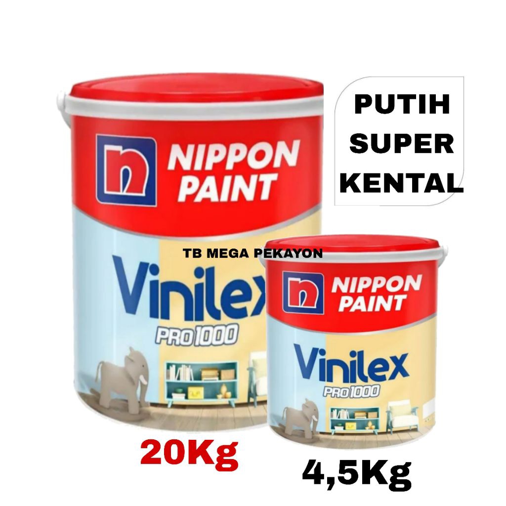 Jual NIPPON - Vinilex Pro1000 PUTIH SUPER KENTAL - Cat Dinding Tembok ...