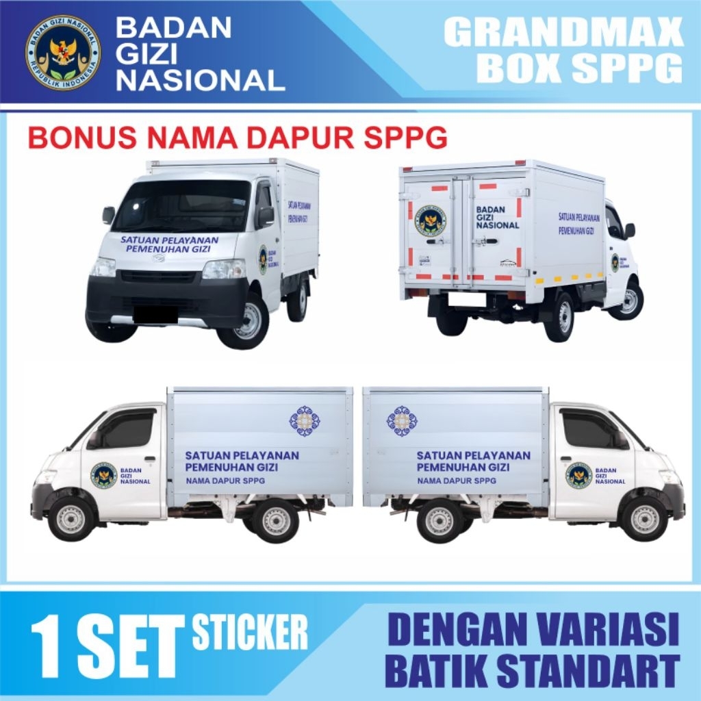 Jual 1 set sticker sppg mobil box | sticker mobil sppg | stiker armada ...