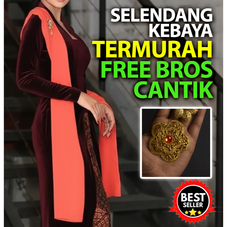 Jual Selendang Polos Sifon 200 x 22 cm Selendang Bali Kebaya Bali ...