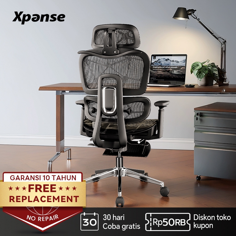 Jual Xpanse LS900 Kursi Ergonomis Hitam Kursi Kerja Nyaman Empuk Kursi ...