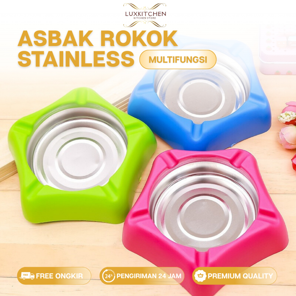Jual LuxKitchen - Asbak Rokok/Asbak Bintang Stainless Steel/Tempat Abu ...