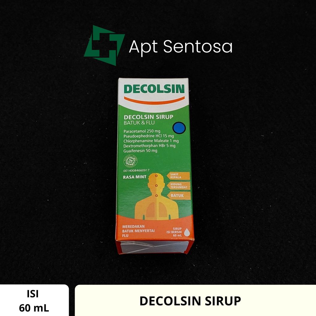 Jual Decolsin Sirup Batuk dan Flu Sirup 60 ml | Shopee Indonesia
