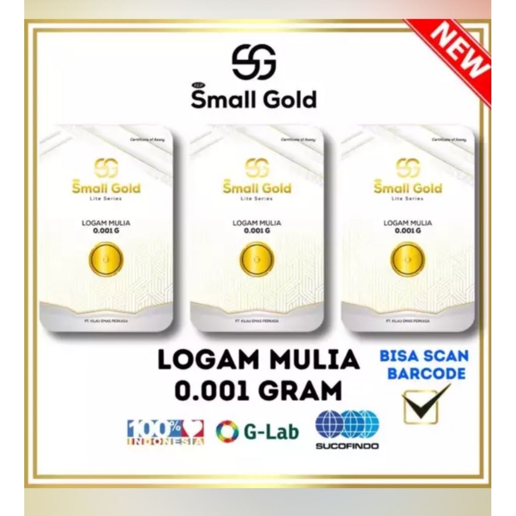 Jual Emas mini Gold asli, small gold logam mulia, 0,001 gram, anti ...