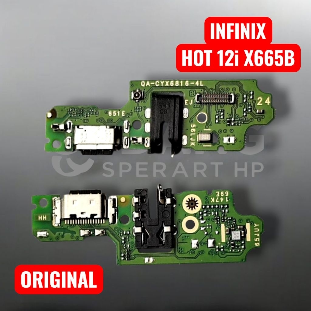 Jual HP INFINIX HOT 12i X665B FLEXIBLE CON T/C + CON H/F + MIC / PAPAN ...