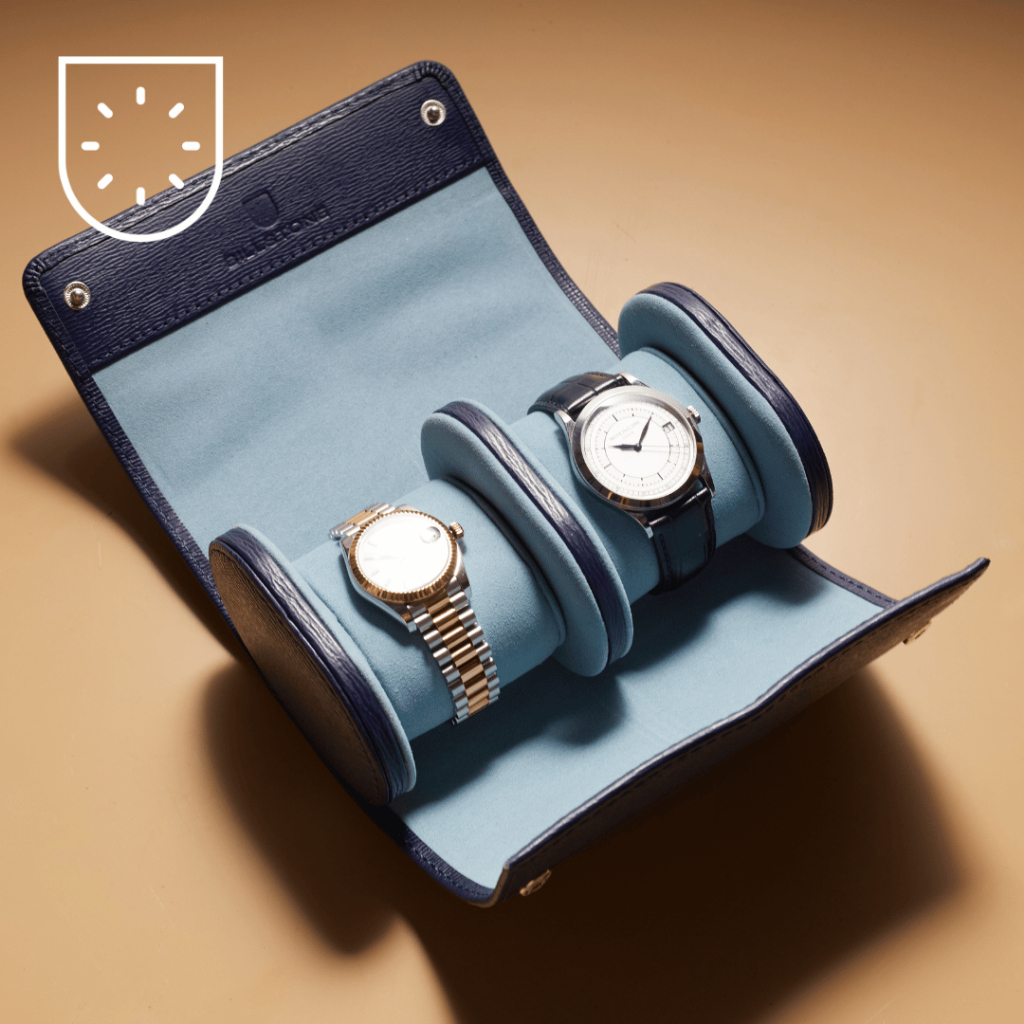 Jual BILLSTONE Voyager 2 Capri Blue Watch Box Roll | Kotak Jam & Tempat ...