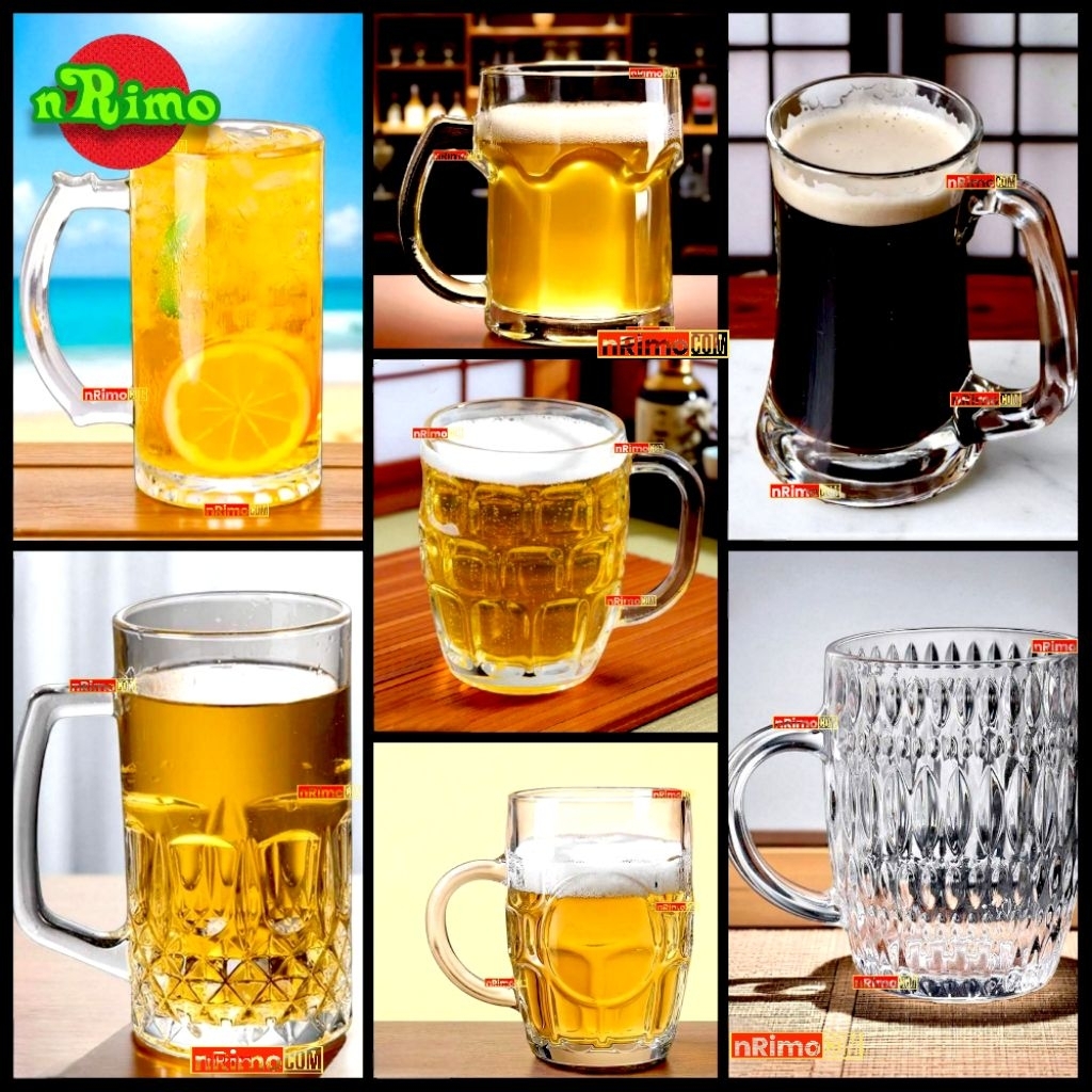 Jual Gelas Bir Kaca Tebal Besar Unik Glass Beer Mug Cafe Restoran Bar ...
