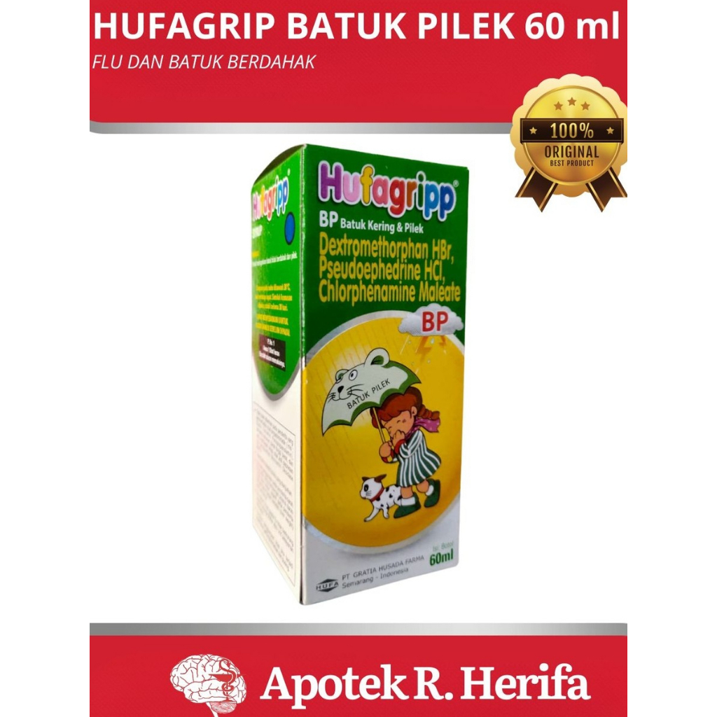 Jual HUFAGRIPP BATUK PILEK SYRUP 60 ML | Shopee Indonesia