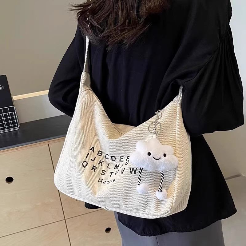 Jual Tas kanvas wanita 2025, simpel, besar, dan multifungsi, cocok ...