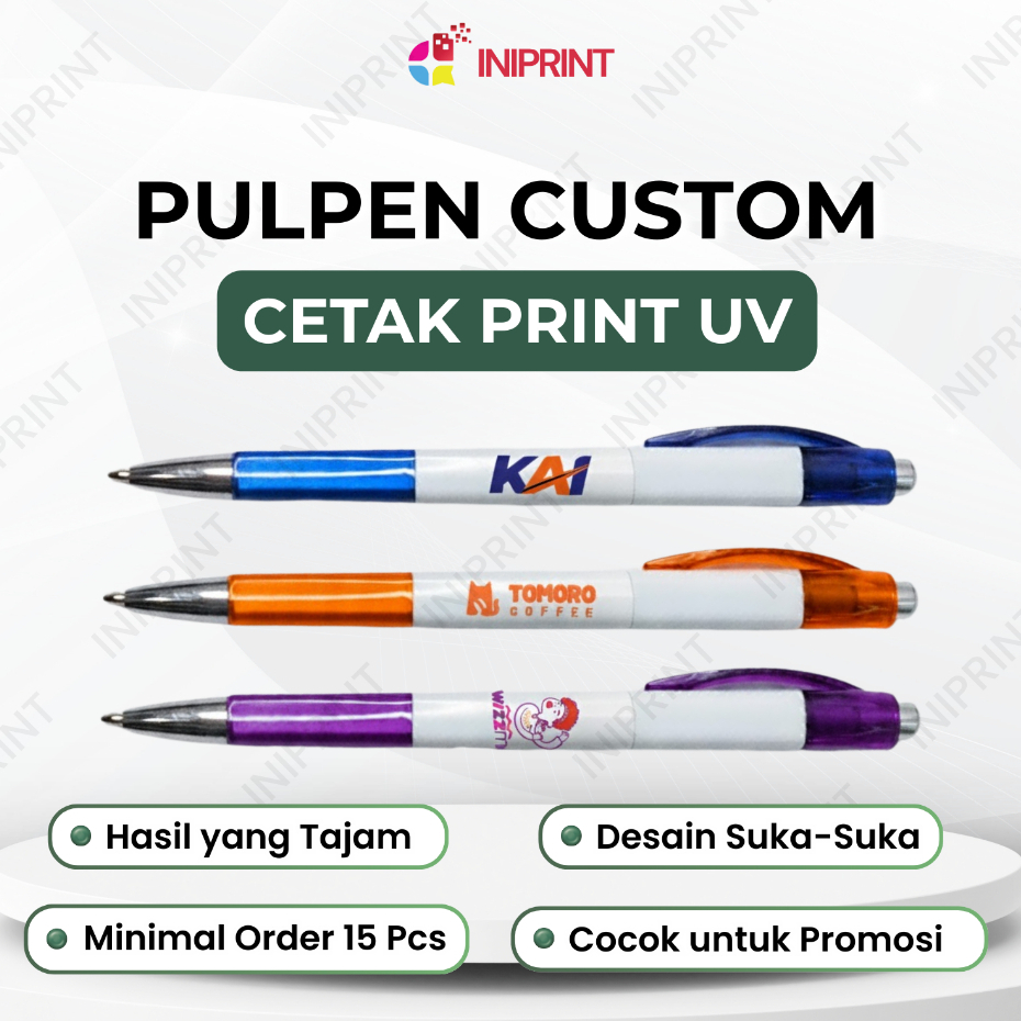 Jual [ INIPRINT ] Pulpen Custom UV Print| Bulpoint Square | Bolpen ...