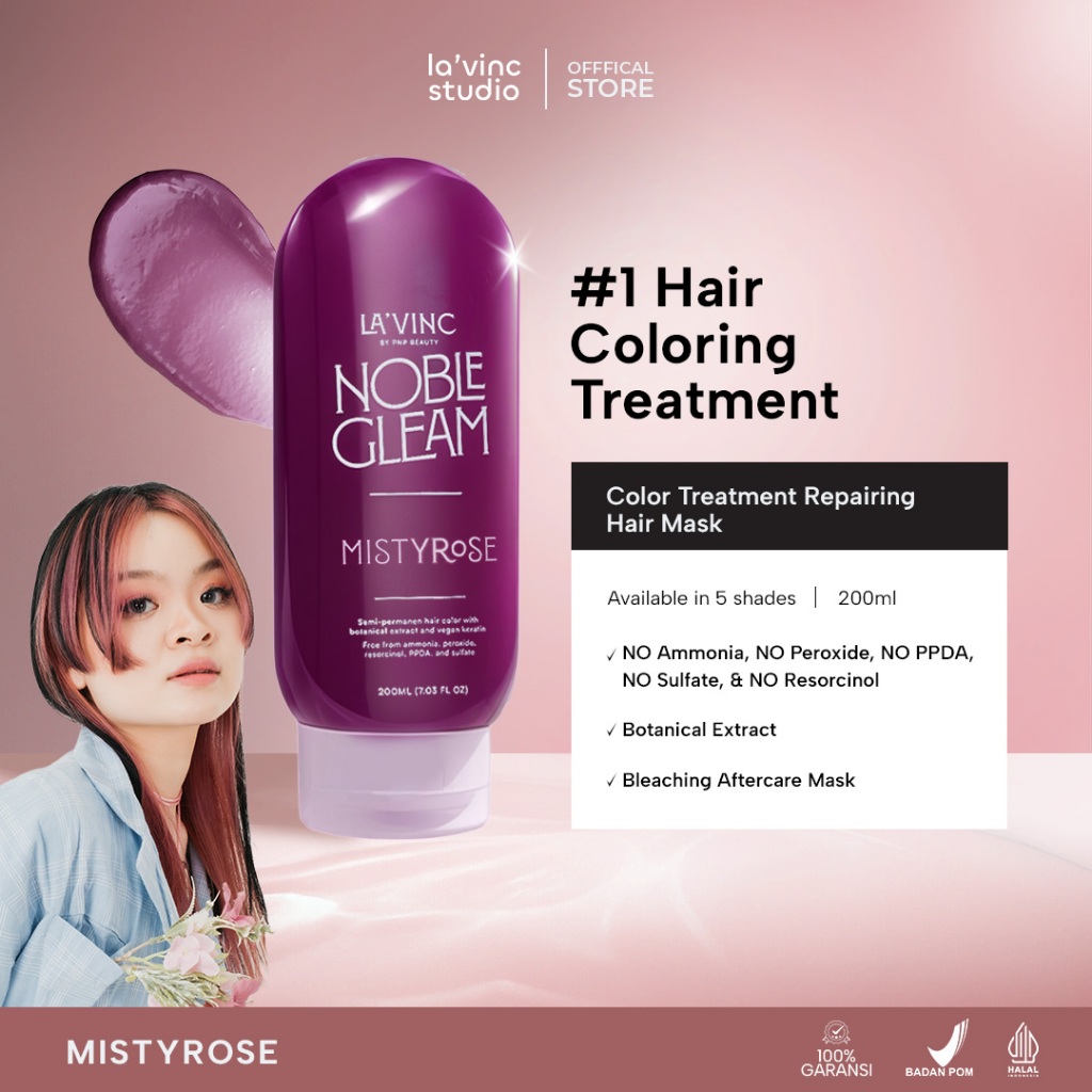 Jual Lavinc Hair Color 200ml- Warna Misty Rose Natural Ingredients (cat ...