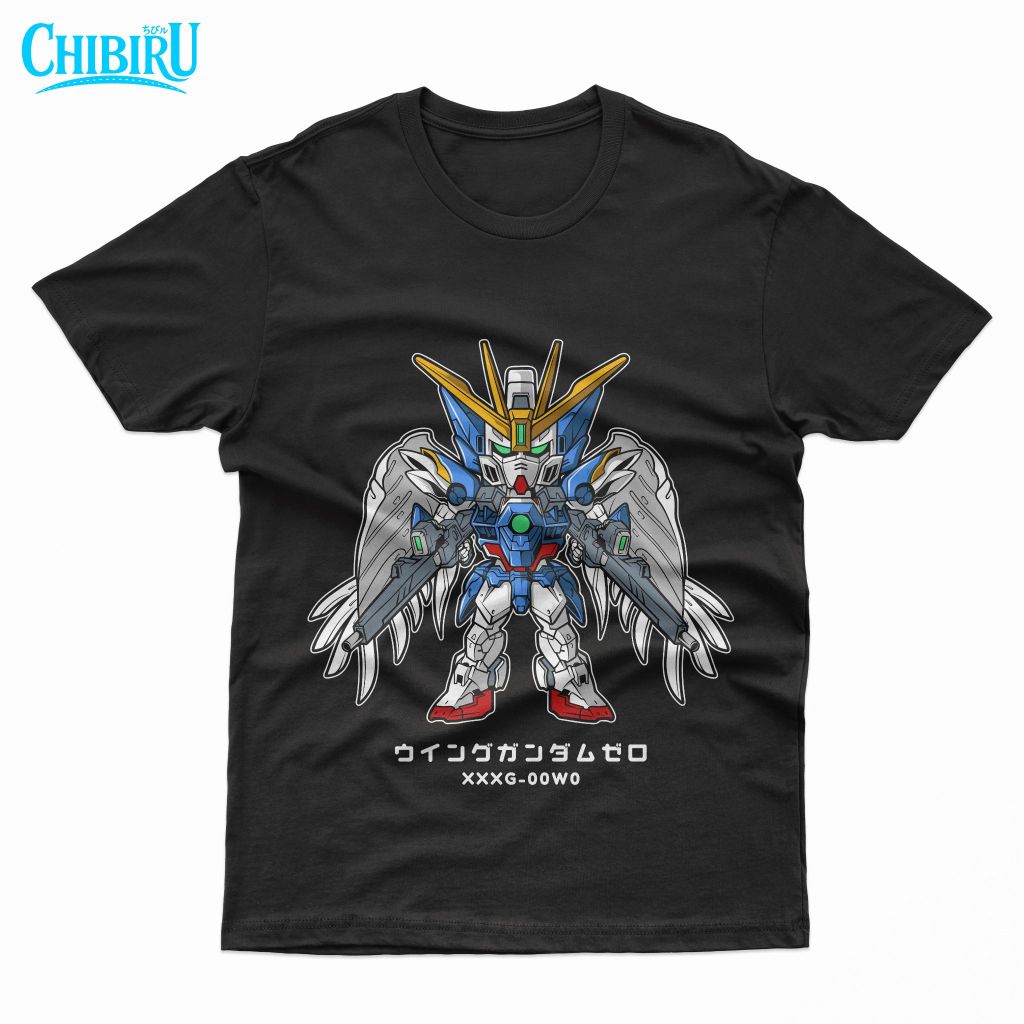 Jual CHIBIRU Kaos Anime Gundam Wing Zero Chibi Style Cotton Combed 24s ...
