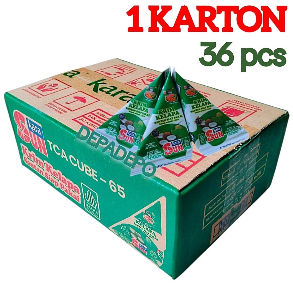 Jual Sun Kara 65ml - Pilihan 18 pcs atau 36 Pcs 1 Dus Santan Kelapa ...