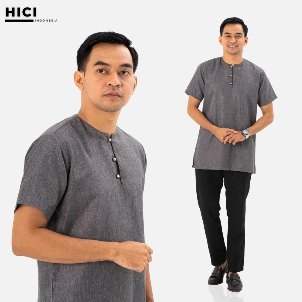 Jual Hici Koko Ulin Black Tanpa Kerah Pria Dewasa Baju Kurta Bahan ...