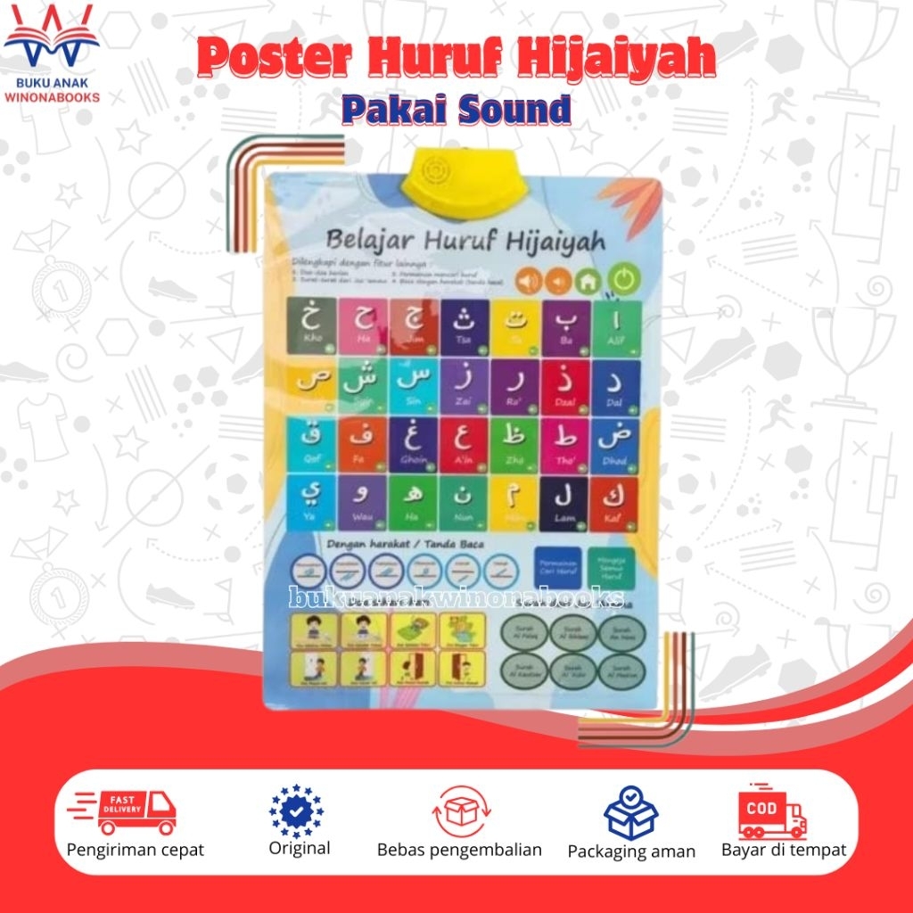 Jual Poster Edukasi Anak Huruf Hijaiyah Terlengkap Suara - buku anak ...