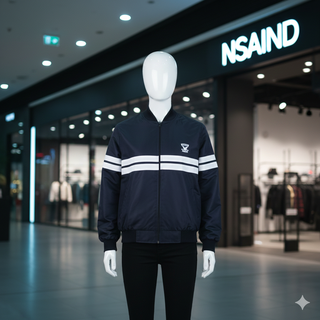 Jual Nsa Ind Jacket Strip zip Stanislav Navy | Shopee Indonesia