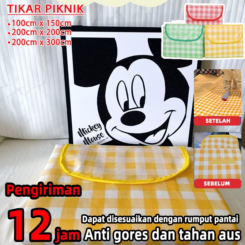 Jual [COD] kain piknik tiker lipat piknik tiker piknik jumbo kain ...