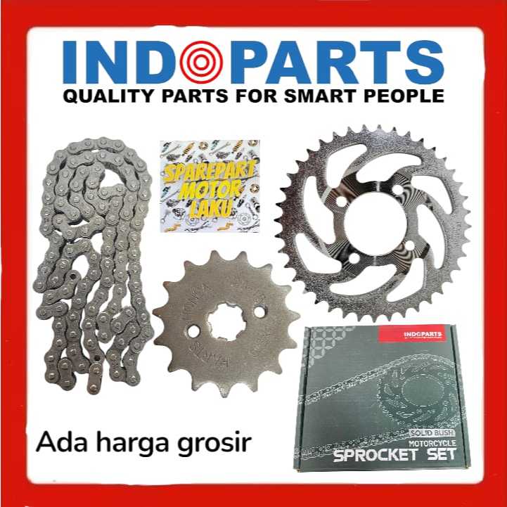 Jual girset / gear rantai set Smash Shogun 110 INDOPART | Shopee Indonesia