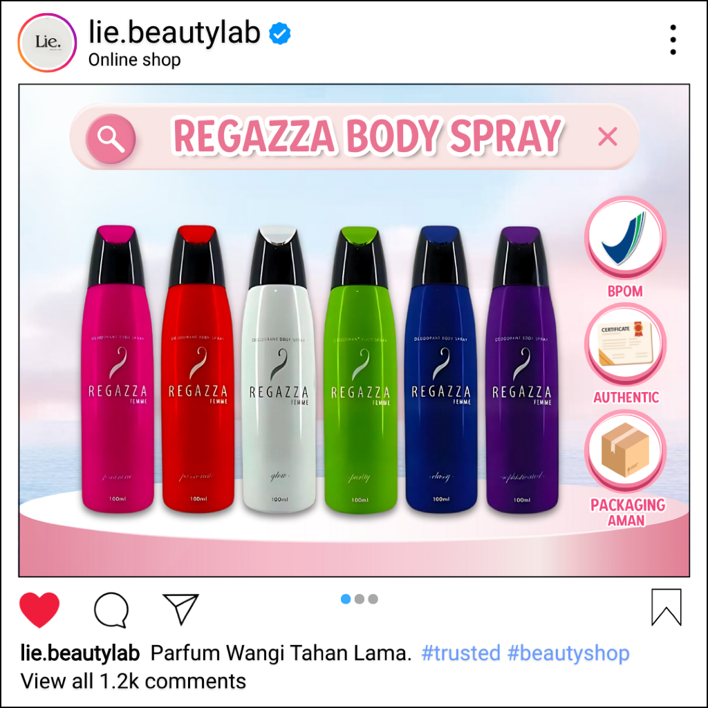 Jual REGAZZA FEMME DEODORANT BODY SPRAY 100 ML | Lie Beauty | Shopee ...