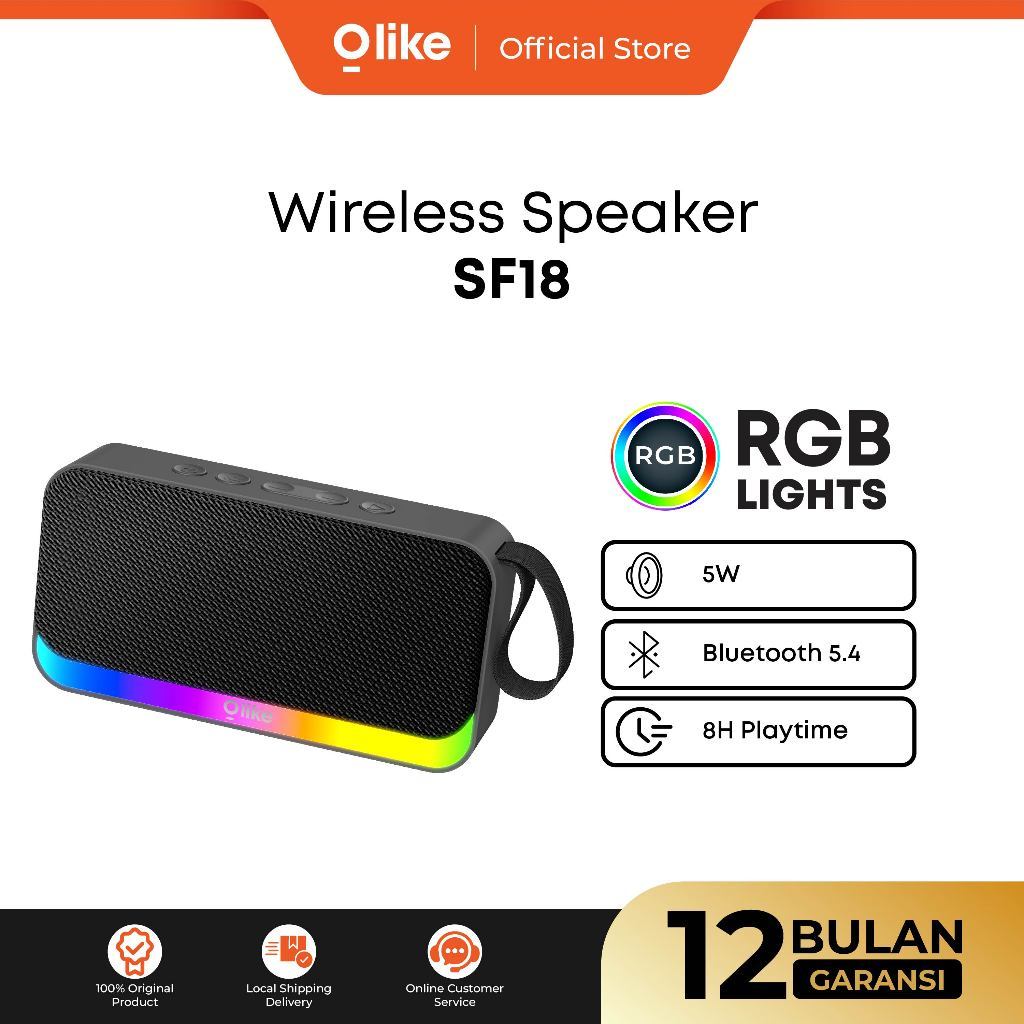 Jual OLIKE SF18 Speaker Bluetooth 5.4 Led Lights 5W 8H Playtime ...