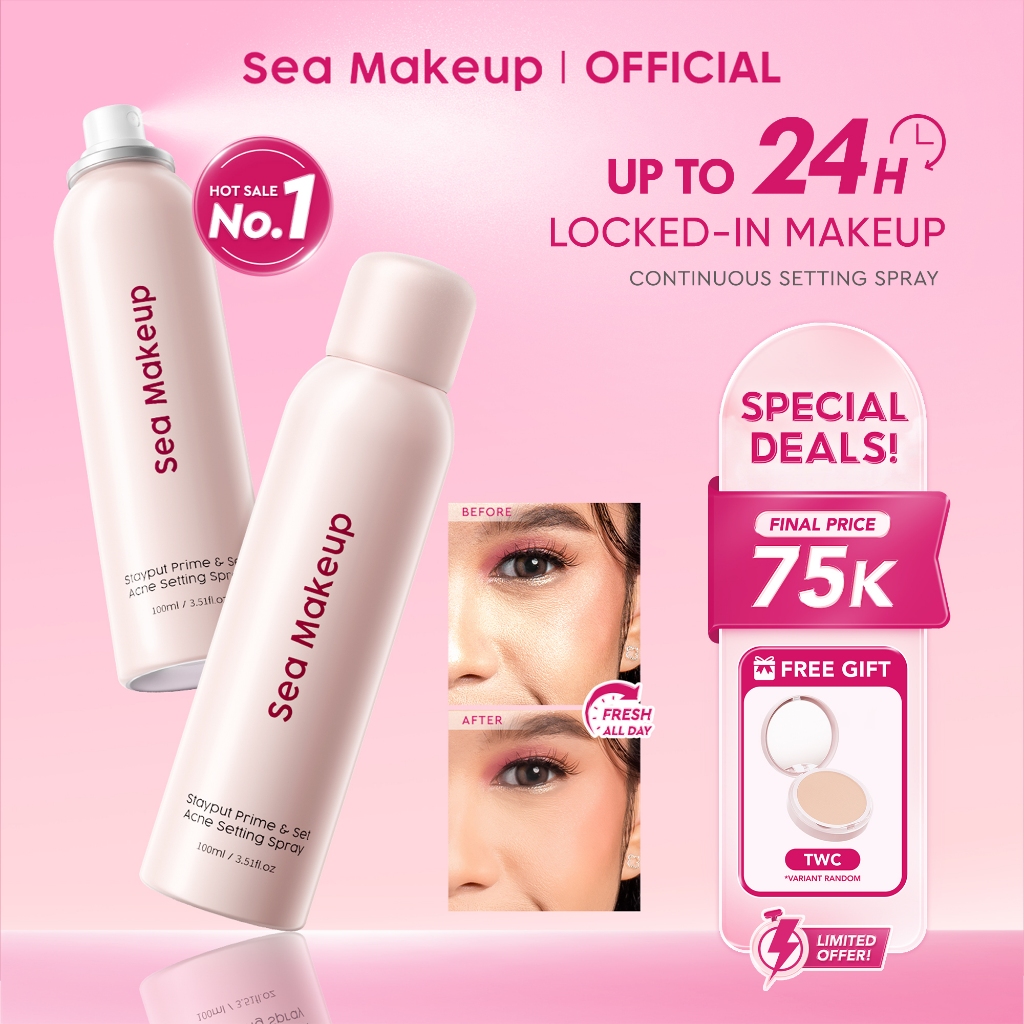 Jual [FREE GIFT] Sea Makeup Stayput Prime & Set Continuous Setting ...