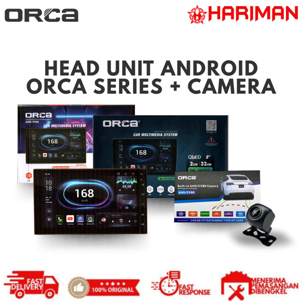 Jual Head Unit Android ORCA ADR-9988 ECO LITE SERIES + CAMERA ORCA ...