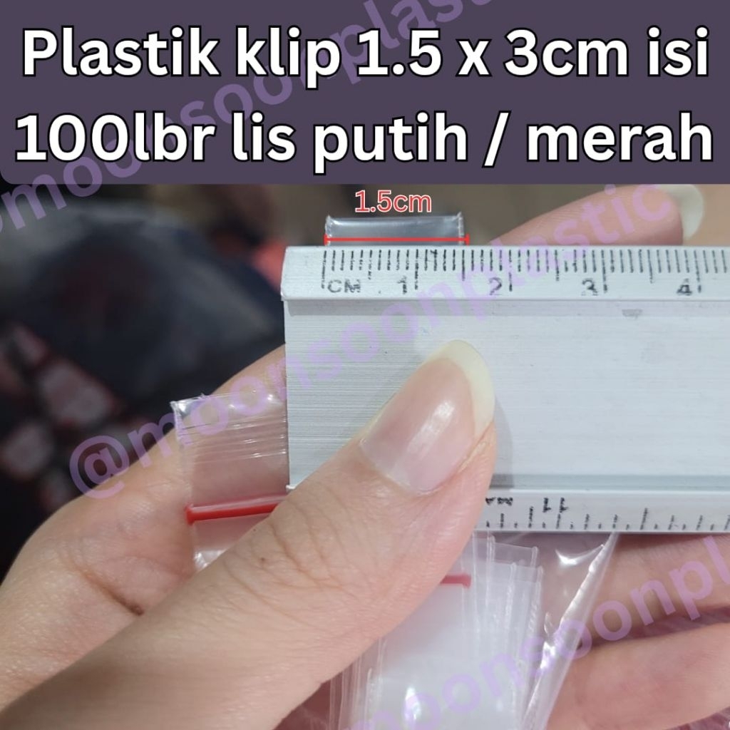 Jual Klip mini 1.5x3.5cm Eceran isi 100lbr lis putih/merah | Shopee ...