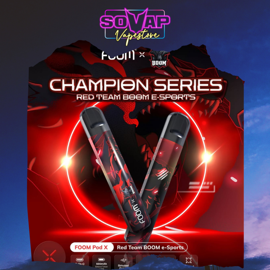 Jual Foom X Champion Red Team Boom POD Bundling Authentic | Shopee ...