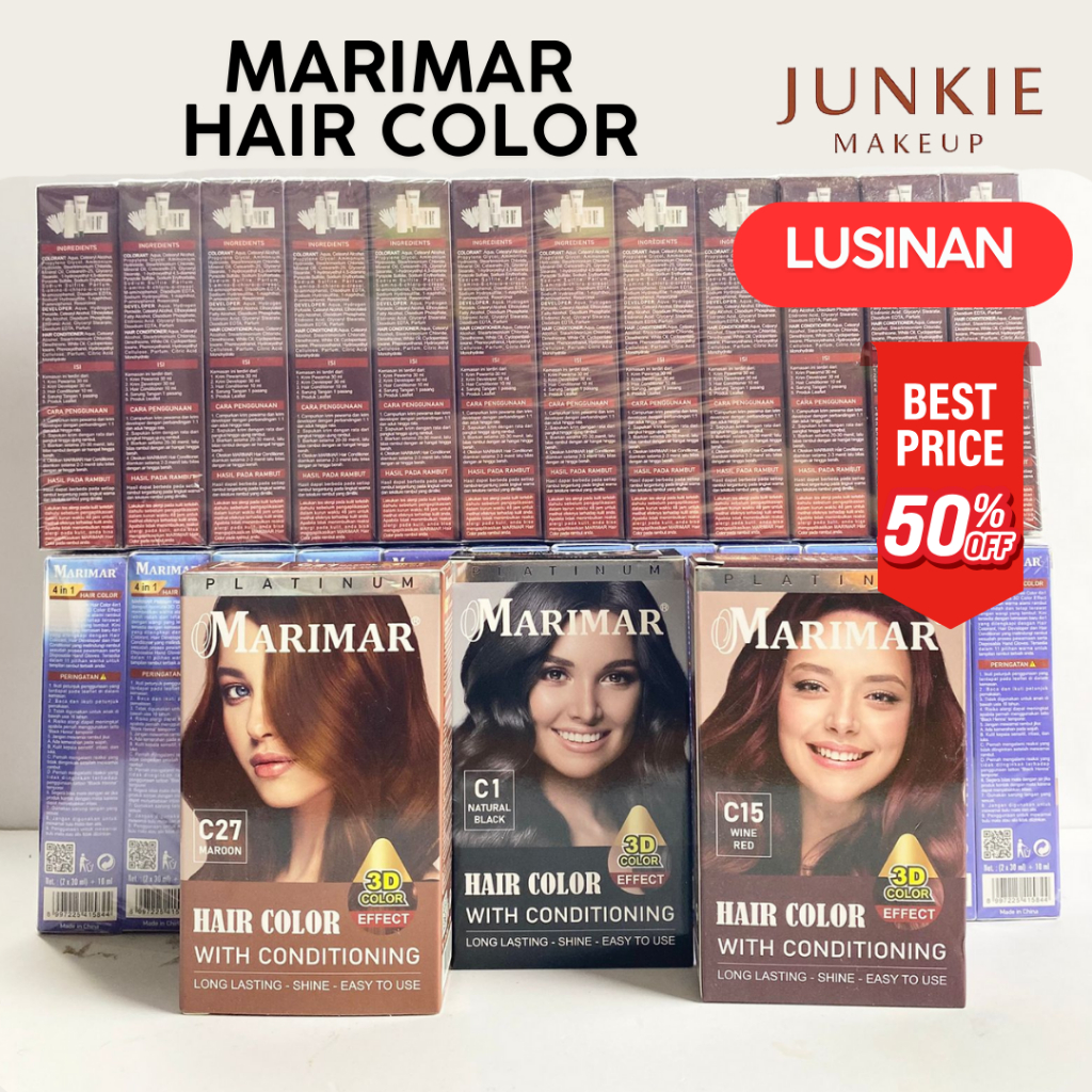 Jual ( 1 LUSIN ) Marimar Hair Color 3D Color Effect 30ml x 2 [Pewarna ...