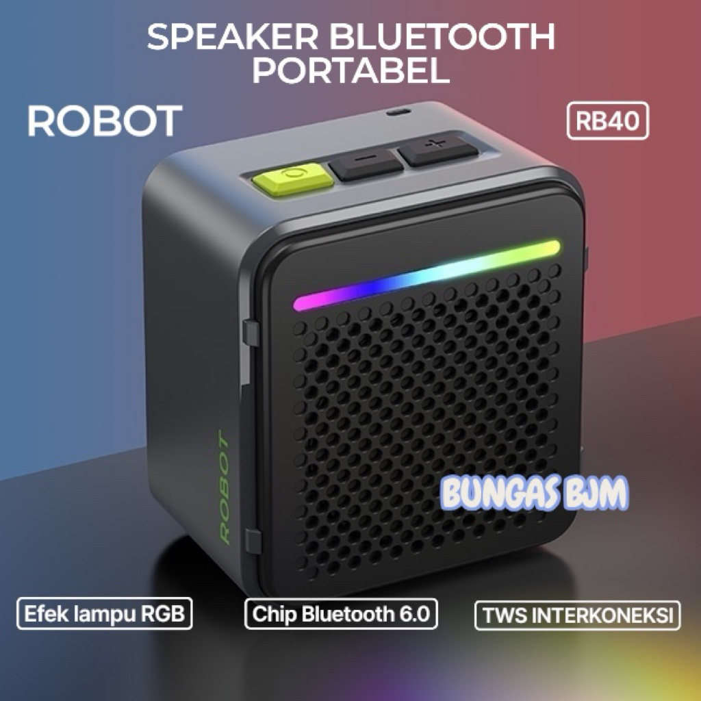 Jual BARU SPEAKER ROBOT RB40 MINI BLUETOOTH WITH LED RGB | Shopee Indonesia