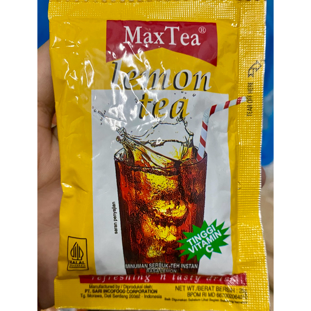 Jual Max Tea Lemon Tea || 1 Renceng isi 10 Sachet | Shopee Indonesia