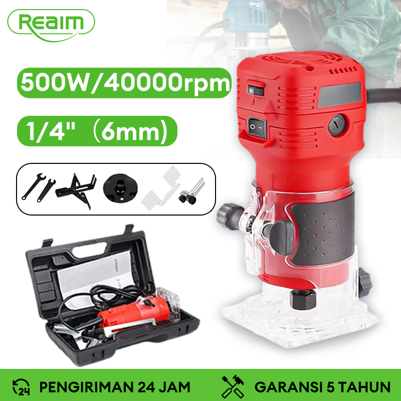 Jual Reaim Wood Trimmer 550W Mesin Profil Kayu 1/4" 6 MM Mesin Trimmer ...