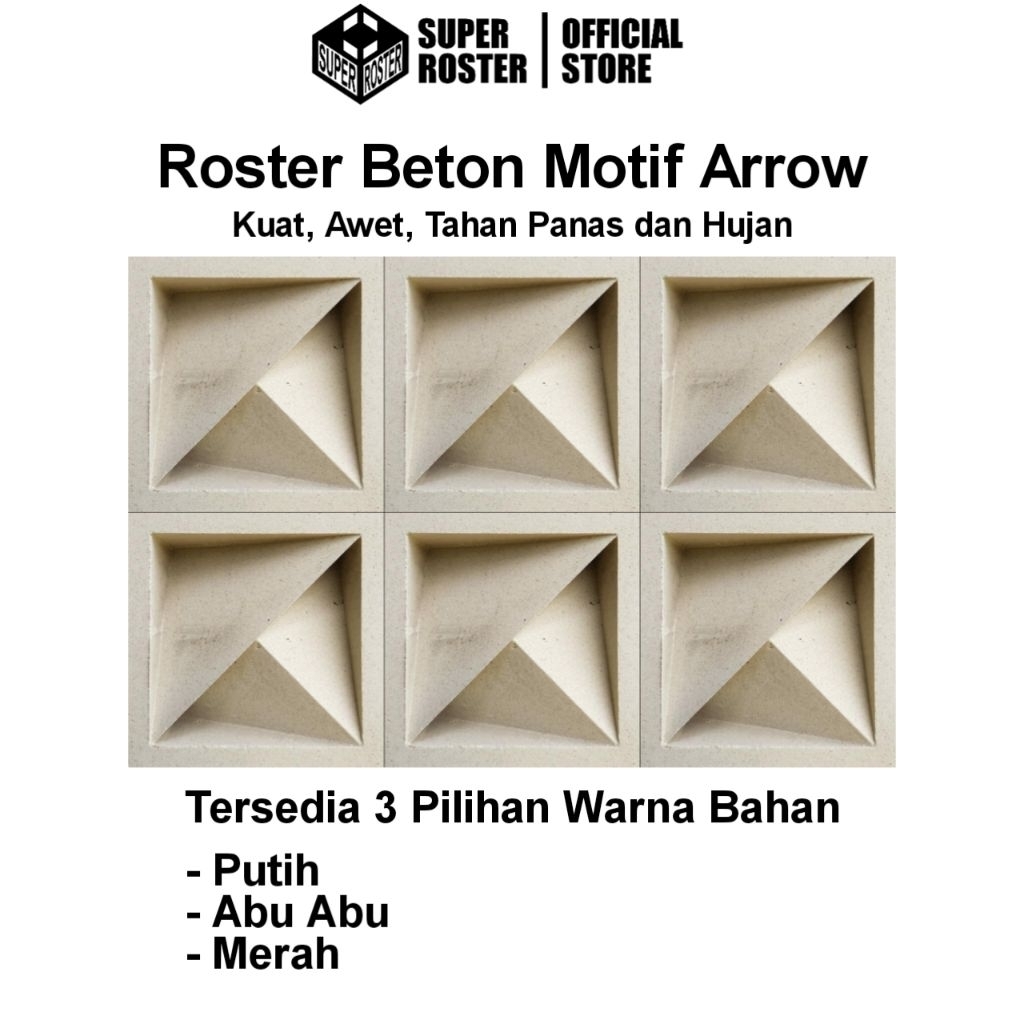 Jual Roster Beton Motif Arrow Roster Beton Lubang Angin Minimalis ...
